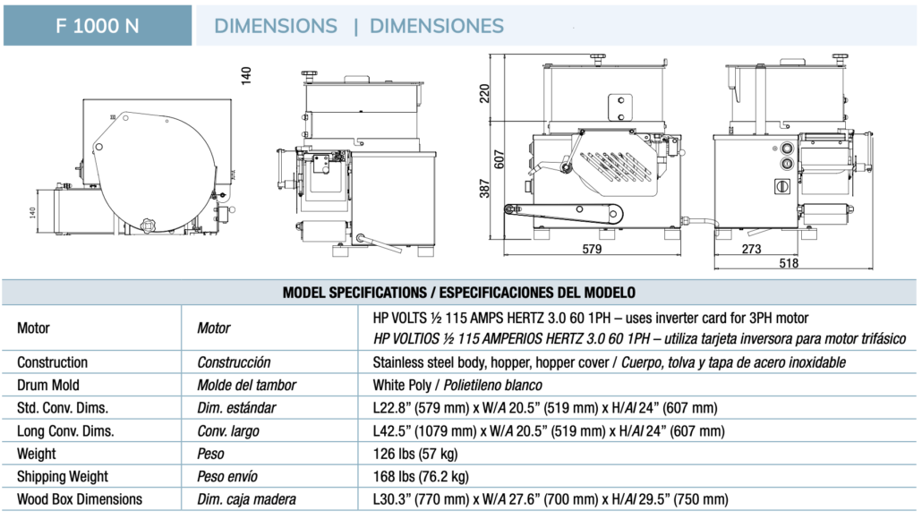 Hamburger Machine F 1000N - ABM Slicers